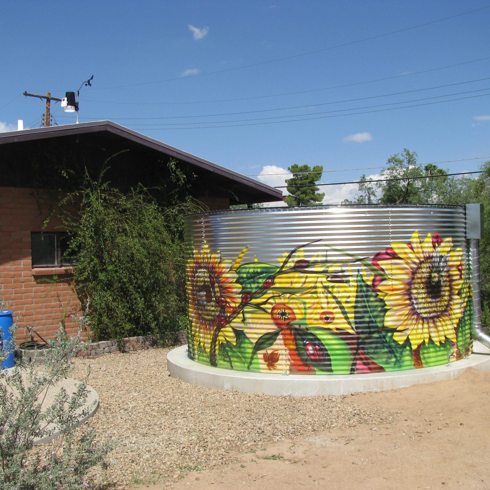 Steel Culvert Cisterns - Southern Arizona Rain Gutters | Tucson, AZ