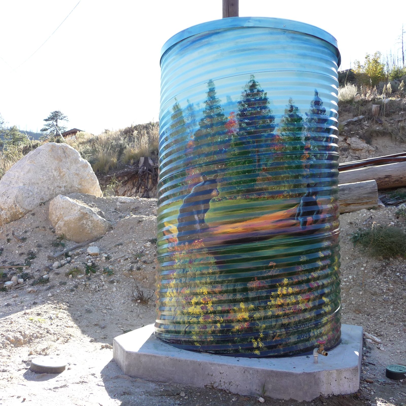 Steel Culvert Cisterns - Southern Arizona Rain Gutters | Tucson, AZ