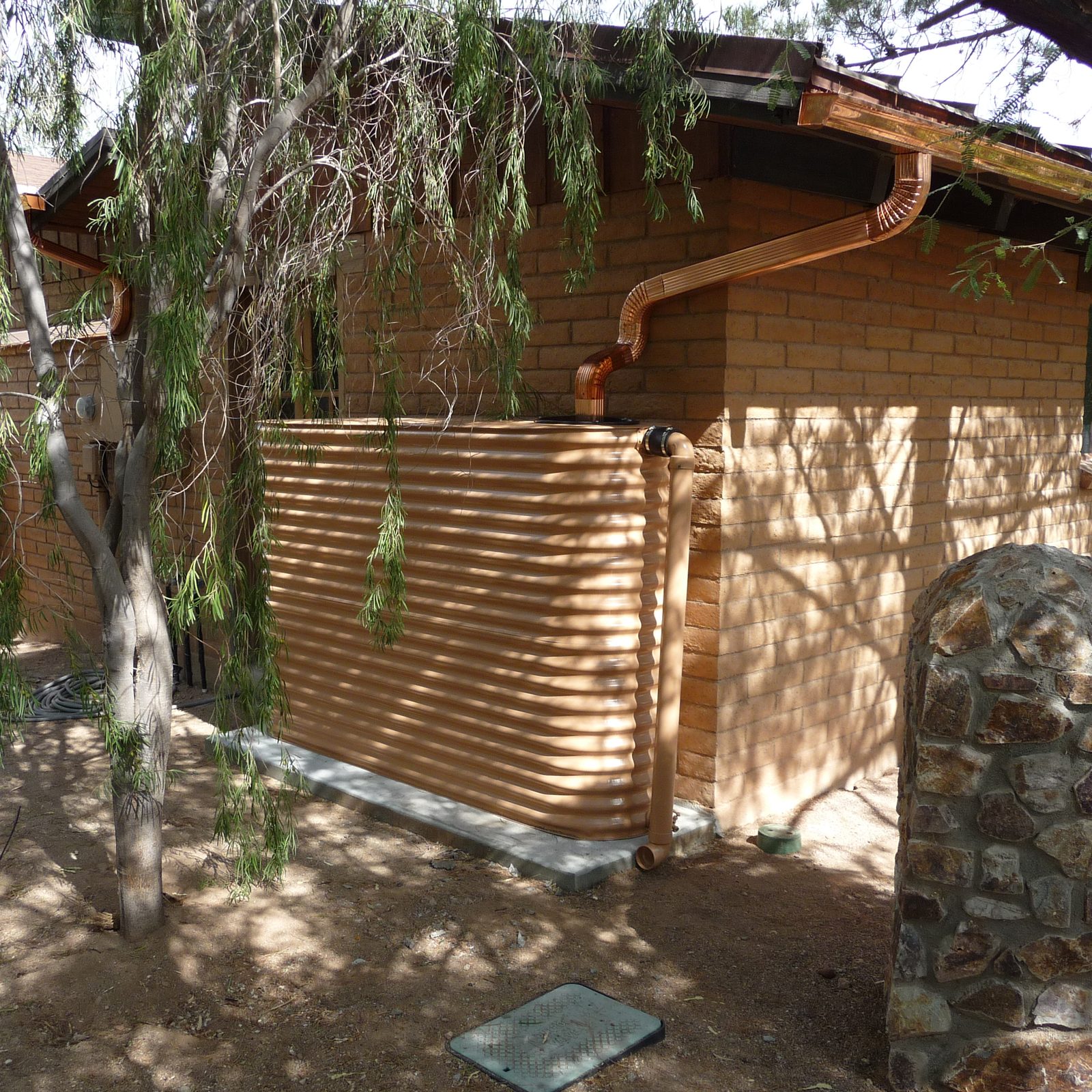 Steel Culvert Cisterns - Southern Arizona Rain Gutters | Tucson, AZ