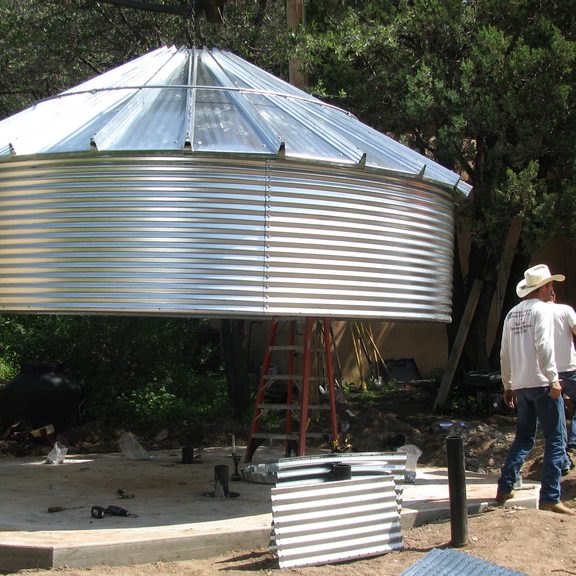 Steel Culvert Cisterns - Southern Arizona Rain Gutters | Tucson, AZ
