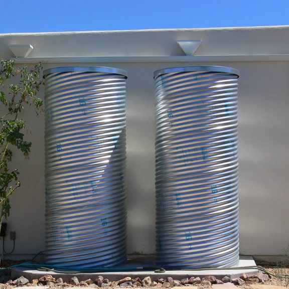 Steel Culvert Cisterns - Southern Arizona Rain Gutters | Tucson, AZ