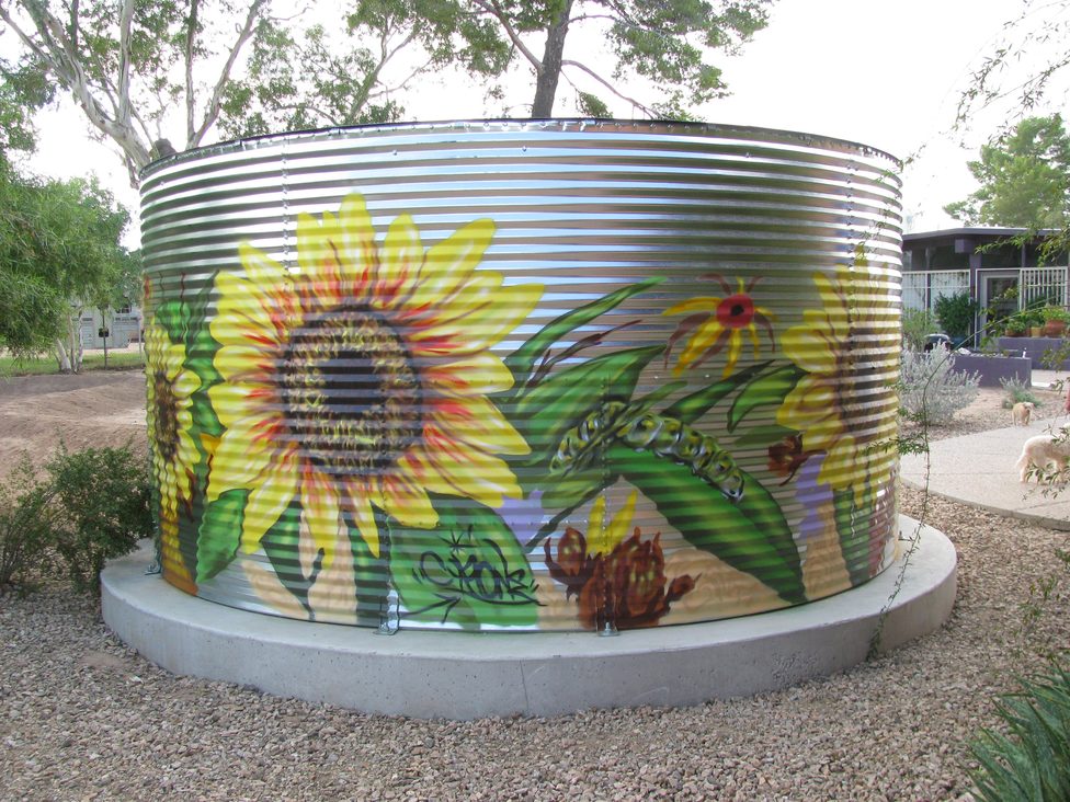 Steel Culvert Cisterns - Southern Arizona Rain Gutters | Tucson, AZ